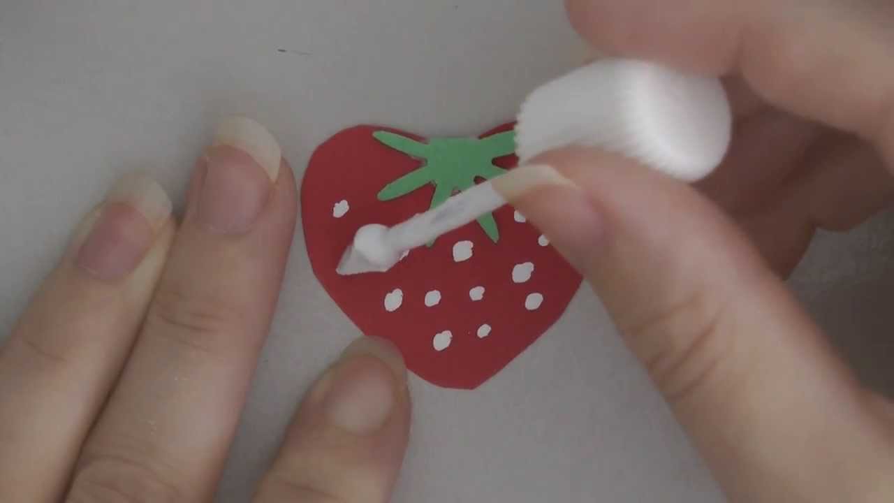 PUNCH ART STRAWBERRY TUTORIAL - YouTube