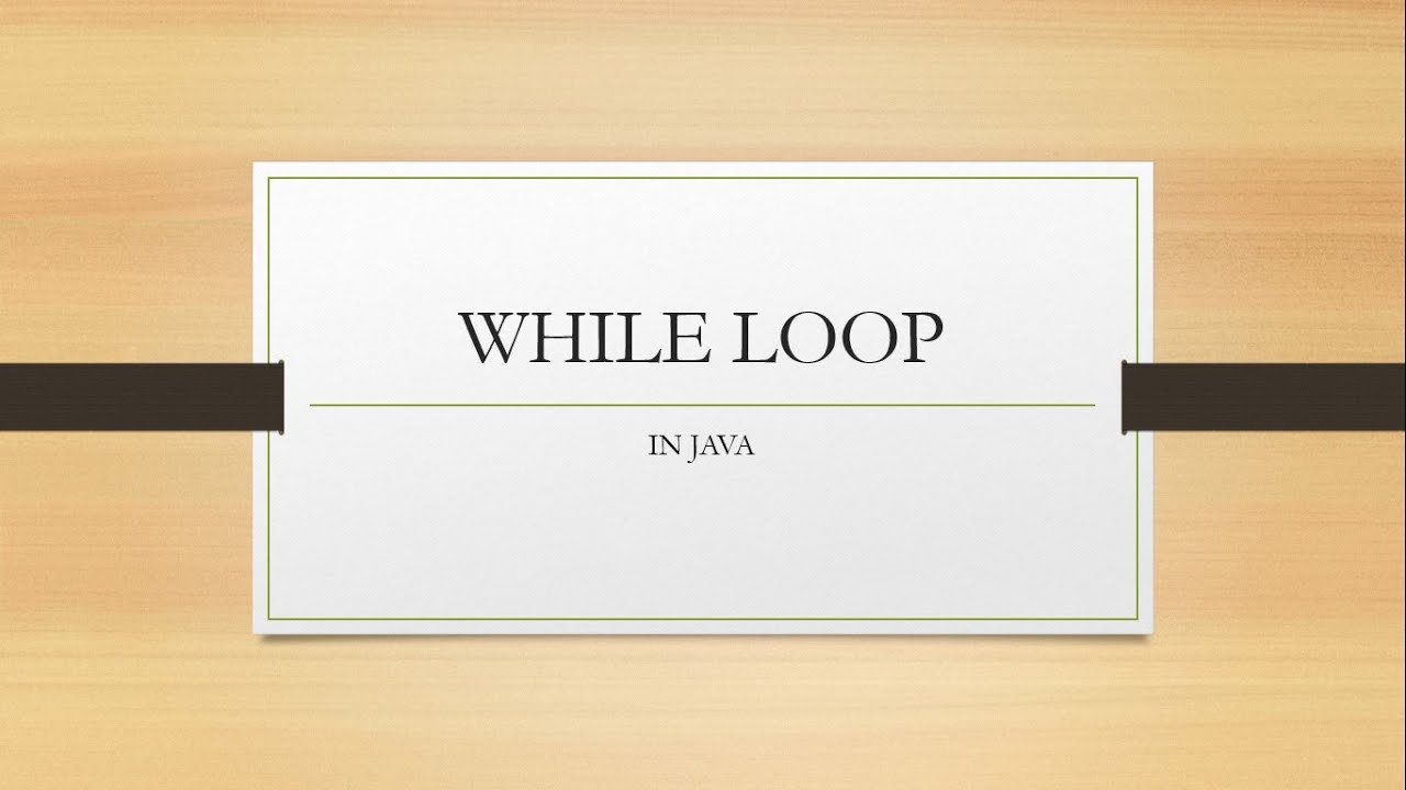 Java Tutorial While Iteration Statement Loops Youtube 7389