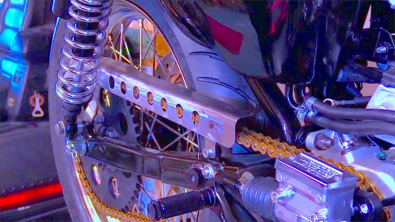 Harley Sportster, Custom Chain Guard ! - YouTube