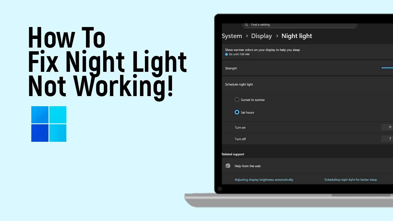 How to Fix Night Light Not Working on Windows 11 Easily [easy] - YouTube