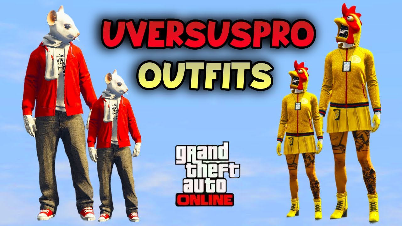 2 UVersuspro Outfits (Stewart Biggle And The Chicken Rat) Gta 5 online ...