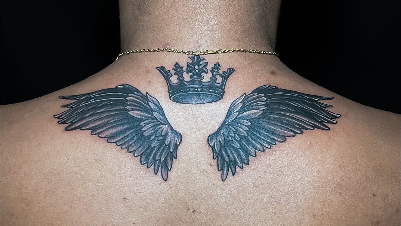 Tamu dari bajawa bikin Tattoo sayap keren di belakang - oneng art ...