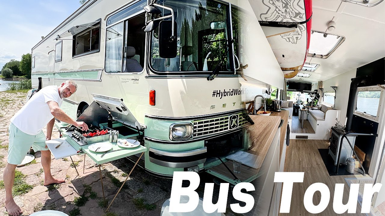 Modern Tiny Home Bus Conversion - YouTube
