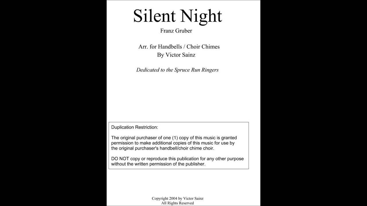Silent Night for Handbells or Choir Chimes - Easy - YouTube