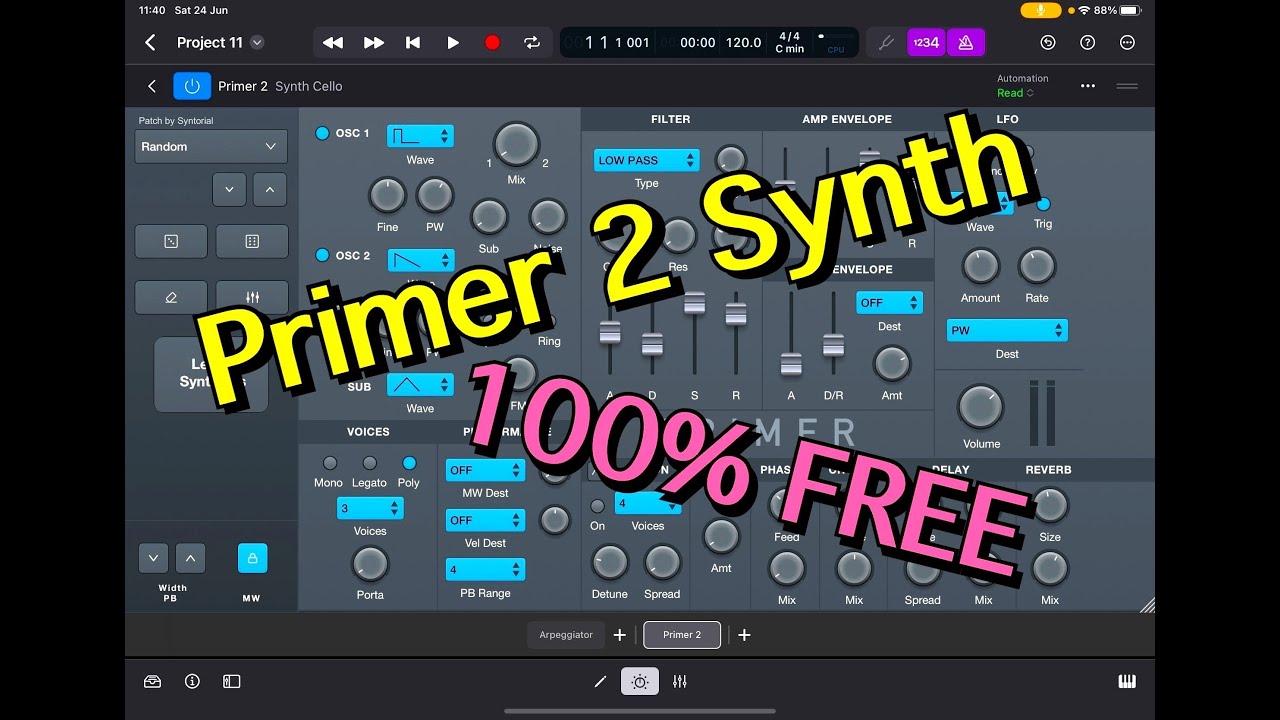 Primer 2 Synth by Audible Genius - Full Walkthrough & Demo - 100% FREE - For iOS - YouTube