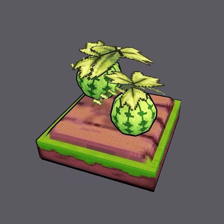 [UModeler_Pixel Farm 3D_Watermelon] #3d Modeling in #unity with #UModeler. #shorts - YouTube
