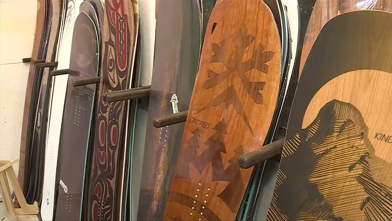 Big fall snowstorms good for Merville snowboard maker - YouTube