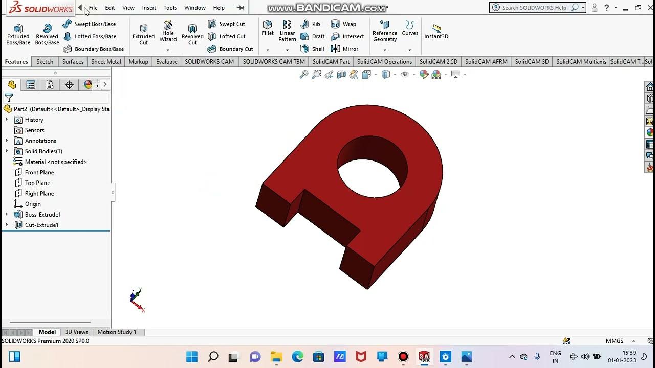 solidworks 3d tutorial, Exercise #3,solidworks 3d exercise for beginners - YouTube