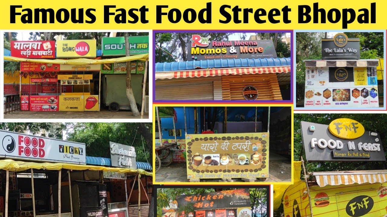 Bhopal’s Famous Fast Food Street | Shahpura Lake street Food - YouTube