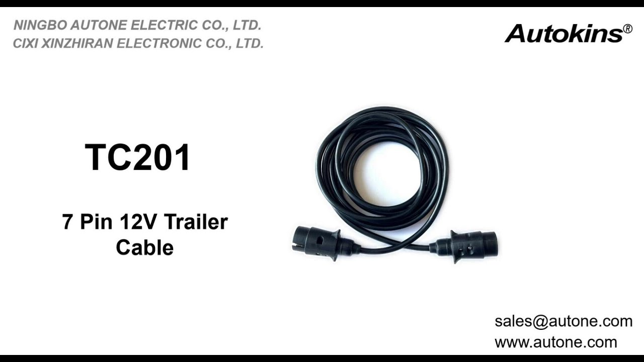 Autone TC201 12V / 7 Pin Euro-Type Trailer Wire Assembly 2*TP02A - YouTube