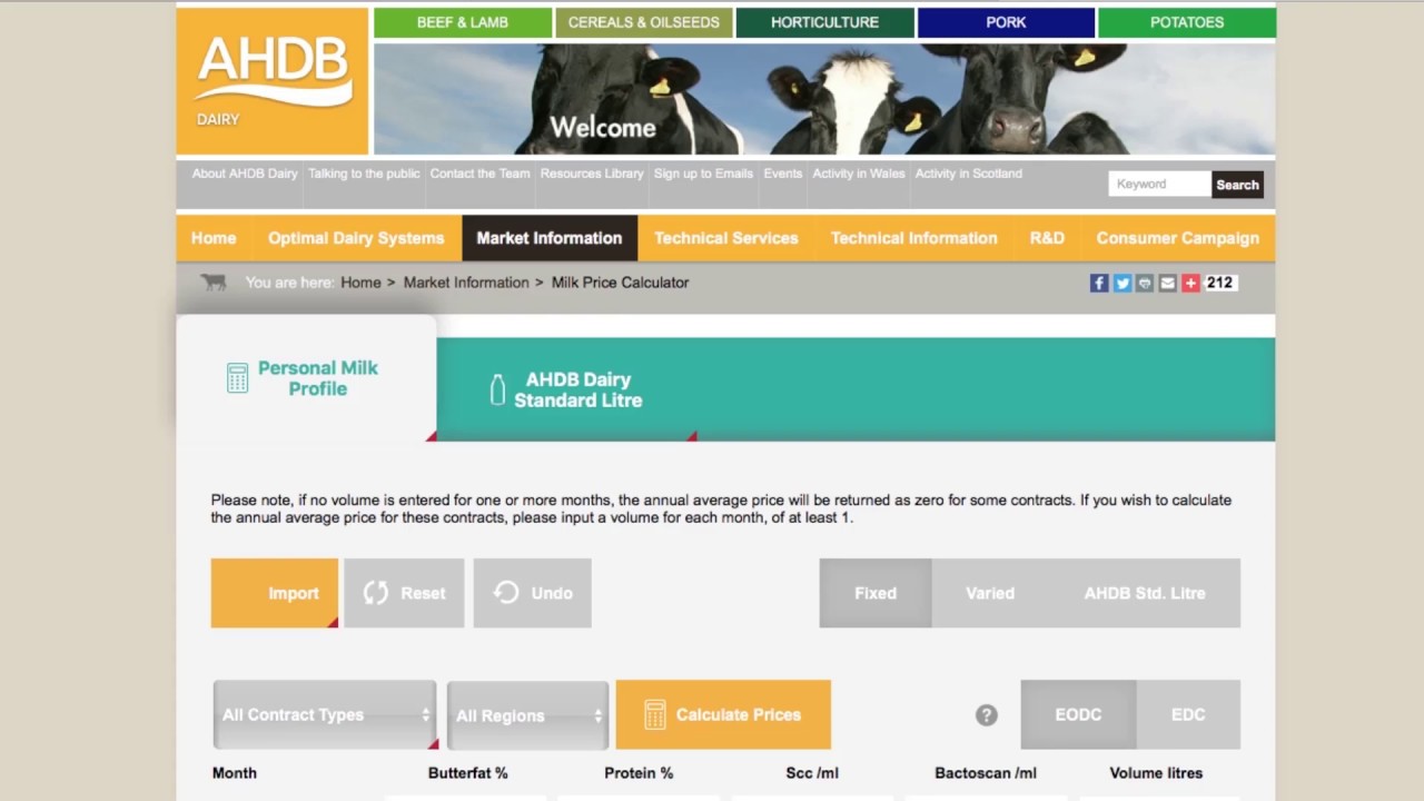 Using the Milk Price Calculator - YouTube