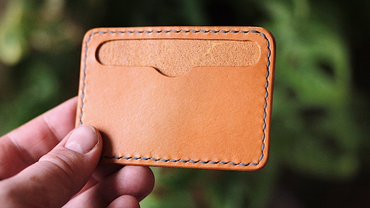 A New Way to Make Simple Leather Card Sleeves - YouTube