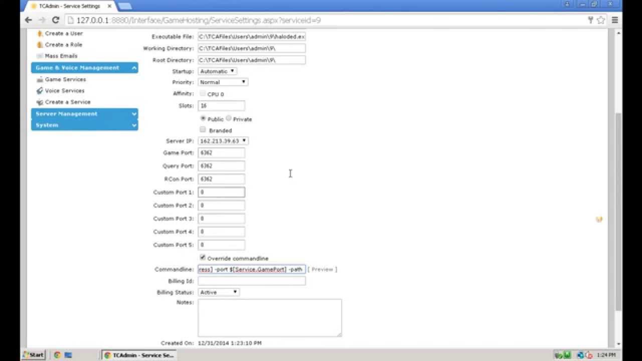 Tutorial Crear Juegos Desde TCADMIN v.2.0 - YouTube