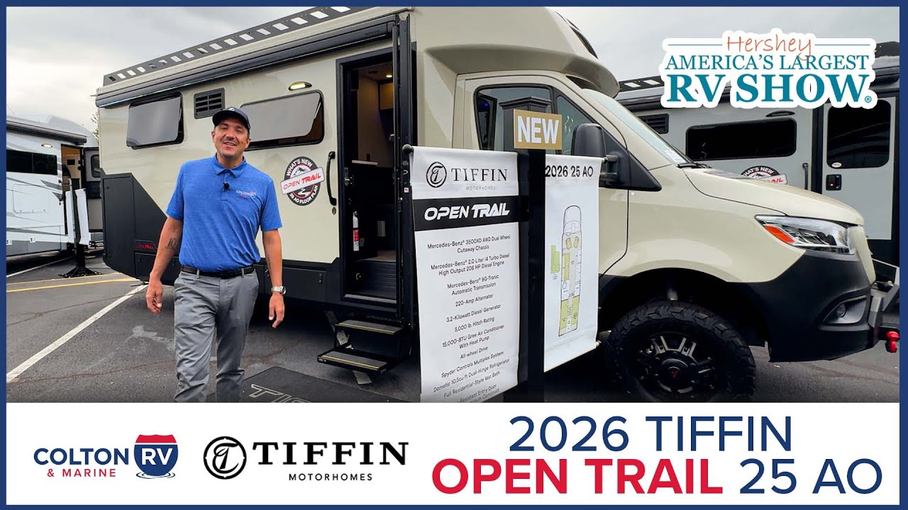 NEW FLOORPLAN! 2026 Tiffin Open Trail 25 AO - Featured at the Hershey ...