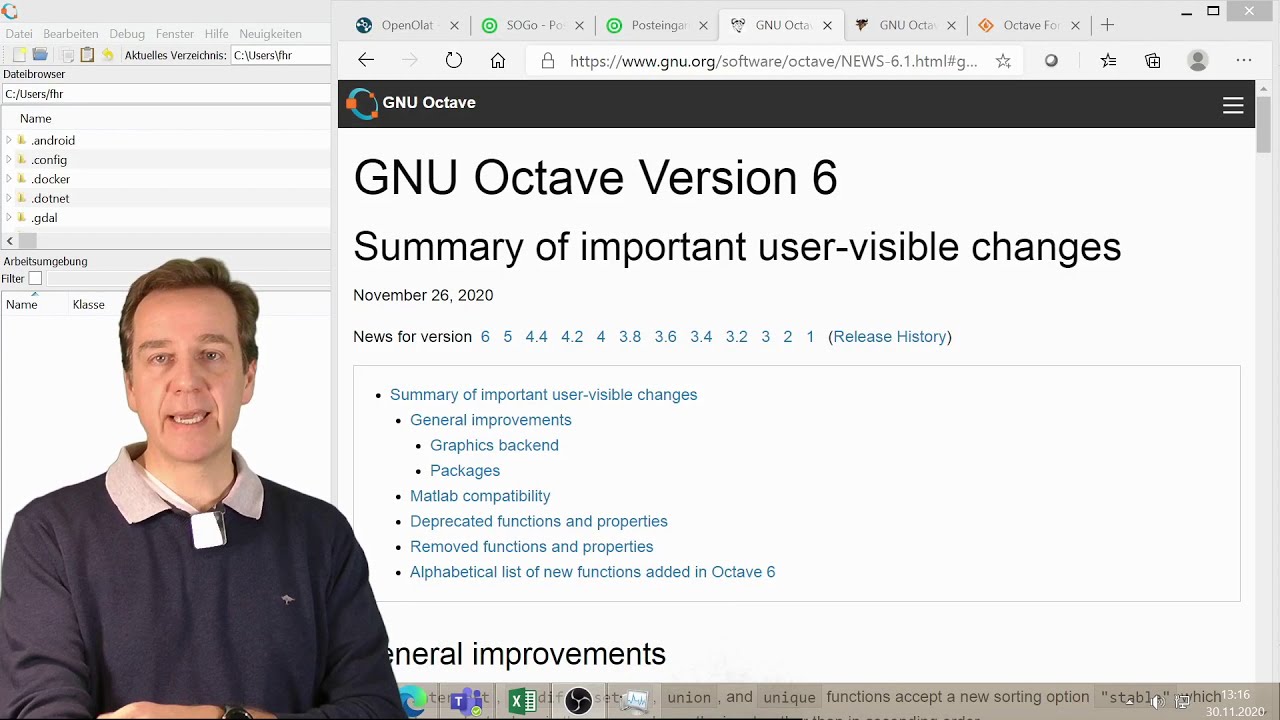 Neuigkeiten zu GNU Octave 6.1.0 (für die Funktionsdiagnostik) - YouTube