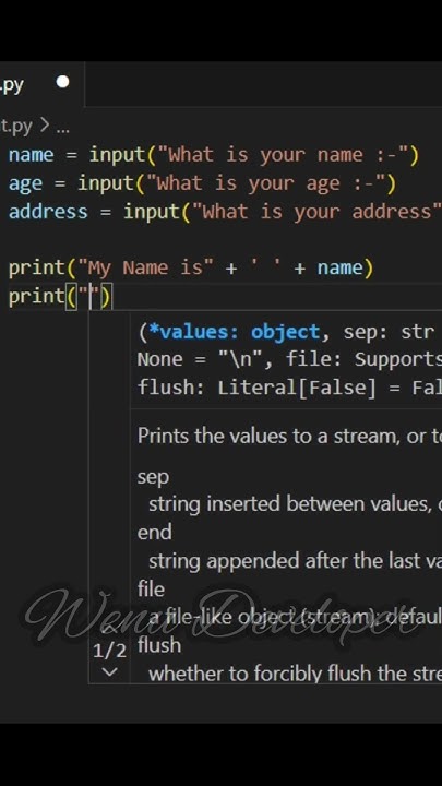 Take User Input In Python Using Input Function Wenu Developer