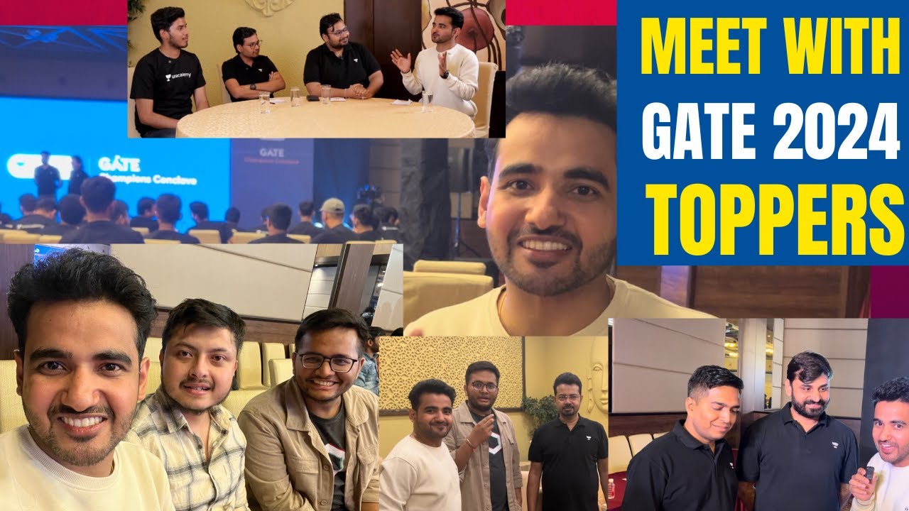 Meet With Gate 2024 Toppers, Educators & Influencers 🔥 AIR 1 in CS, EE ...