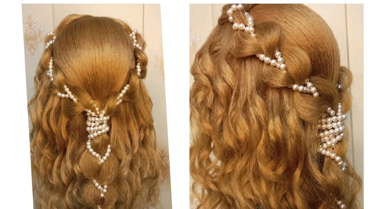 Simple new Princess pearl Braid Hairstyle #Pearl Braid Simple Hairstyle ...