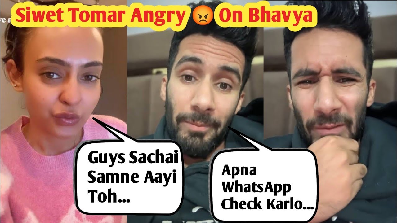 Siwet Tomar Angry 😡 Reply To Bhavya For Saying Doormate To Anicka - YouTube