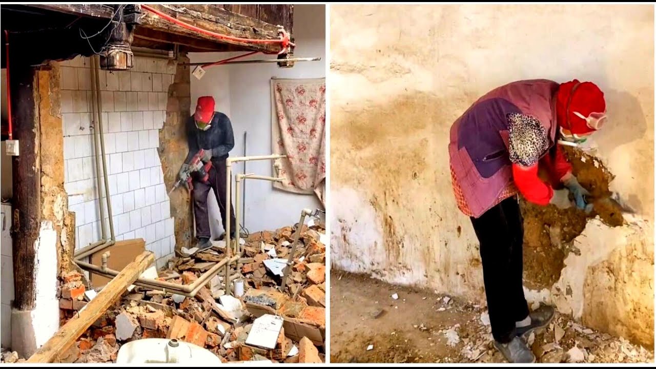 Work hard 100 day renovation of the old wooden house Bedroom ~ floor ...