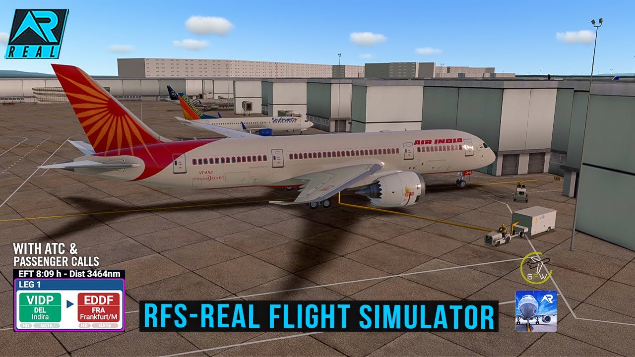 RFS - Real Flight Simulator- New Delhi to Frankfurt ||Full Flight||B787 ...