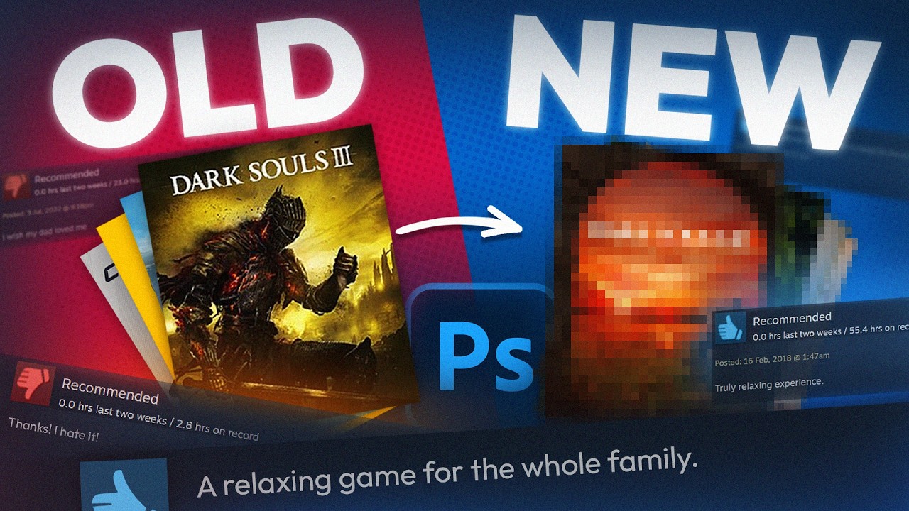 I Made Game Covers Based on STEAM REVIEWS! - YouTube