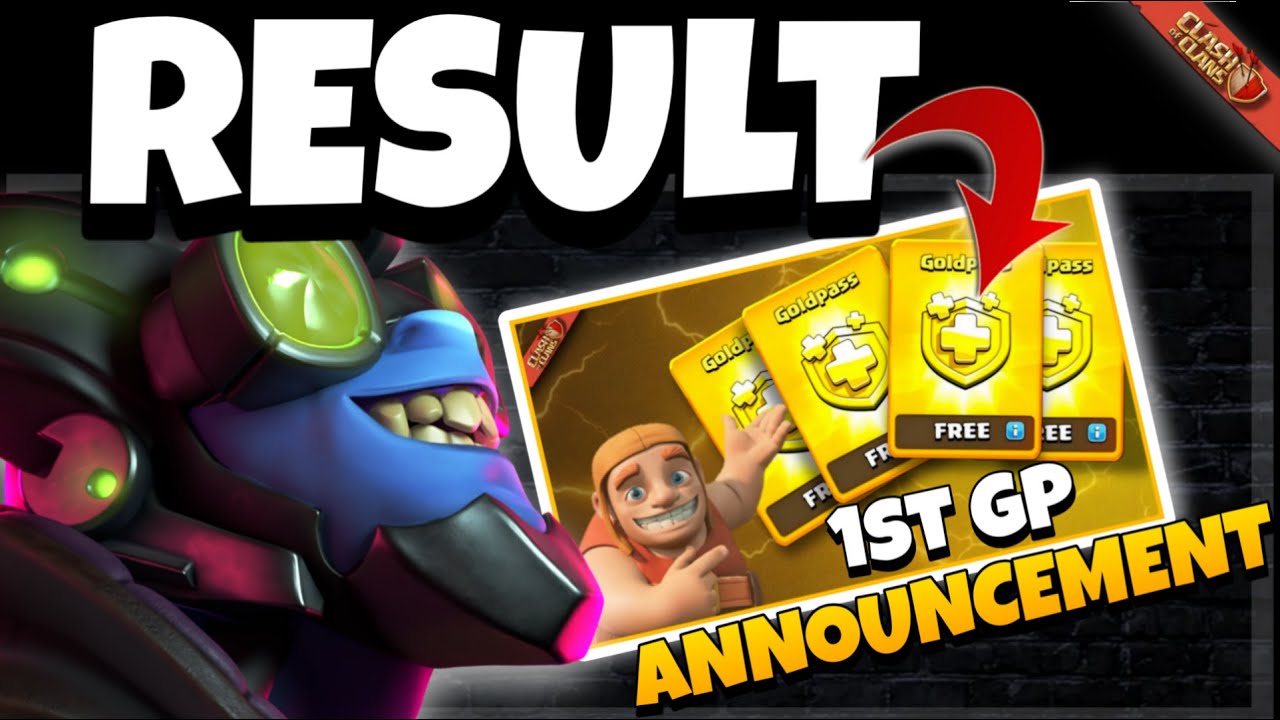 🎉 1st Gold Pass Winner Announced! 🏆 | COC Giveaway RESULT 🔥 - YouTube