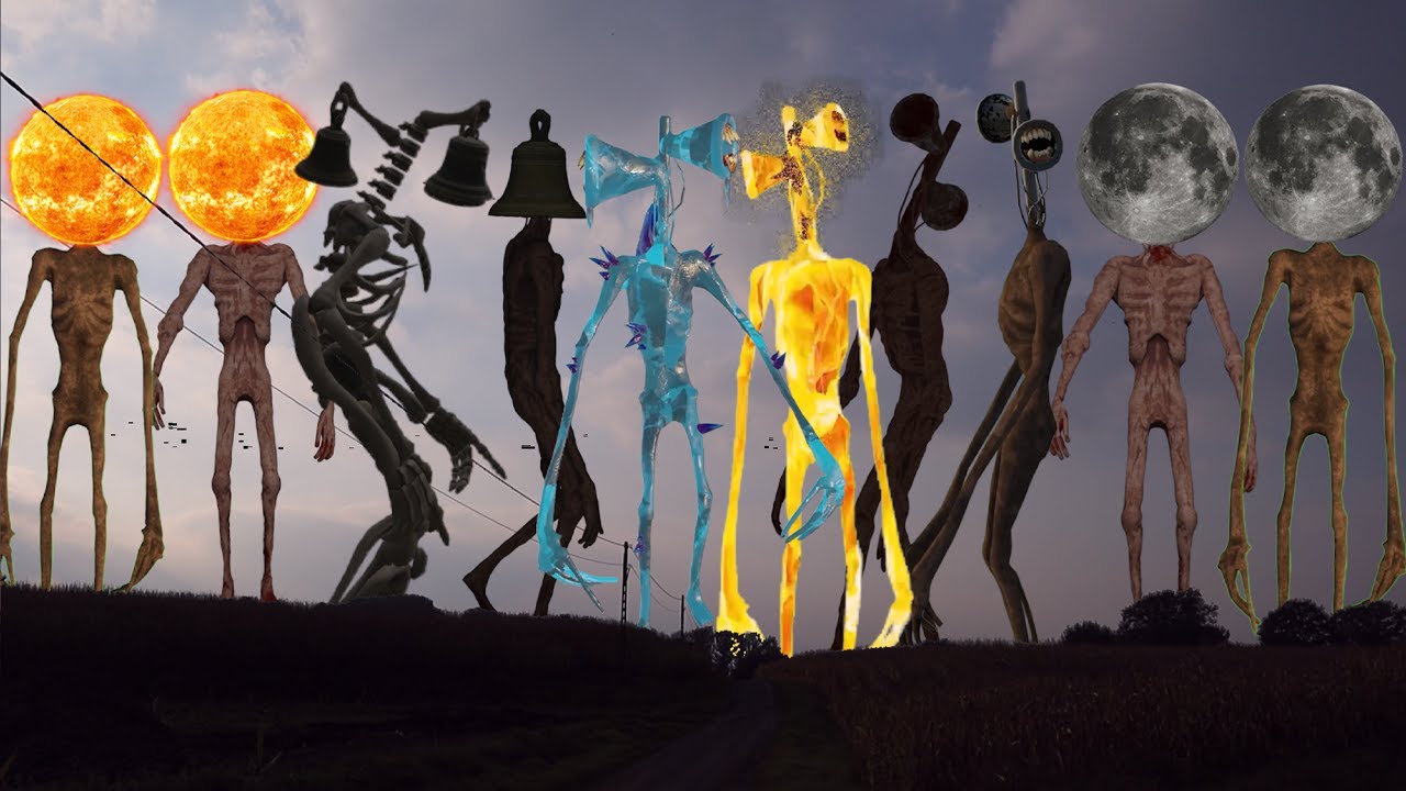 TEAM Sun Head VS TEAM Siren Head VS TEAM Elemental Head VS TEAM Bell ...