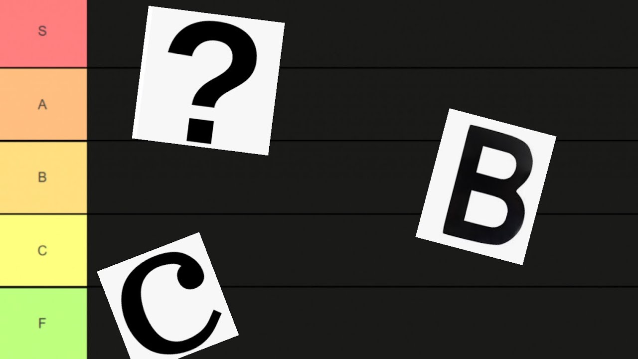 Letters of the Alphabet Tier List - YouTube