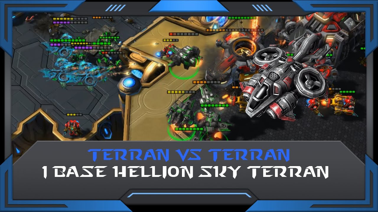 StarCraft 2 (RuFF Highlight): 1 Base Hellion Sky Terran - YouTube