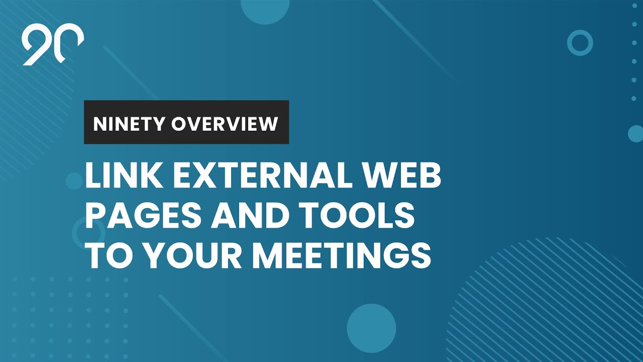 Link external web pages and tools to your meetings. - YouTube
