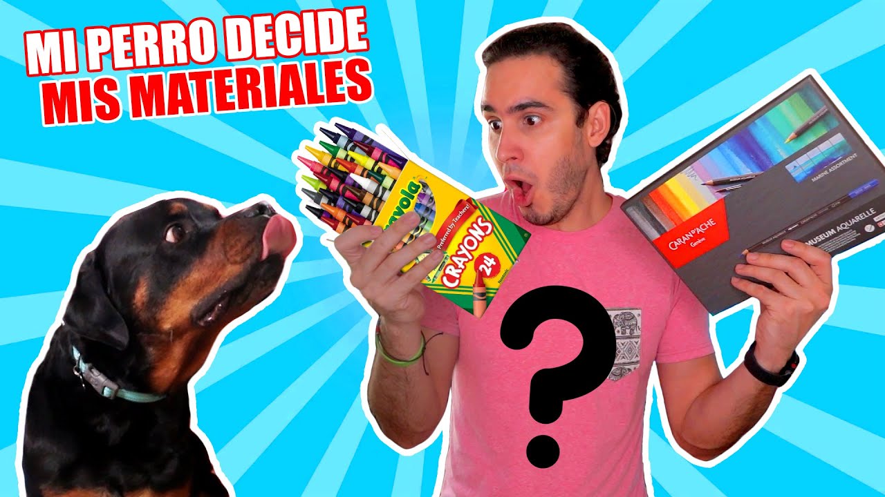 MI PERRO DECIDE MIS MATERIALES PARA DIBUJAR ! Marcadores, Lápices ...