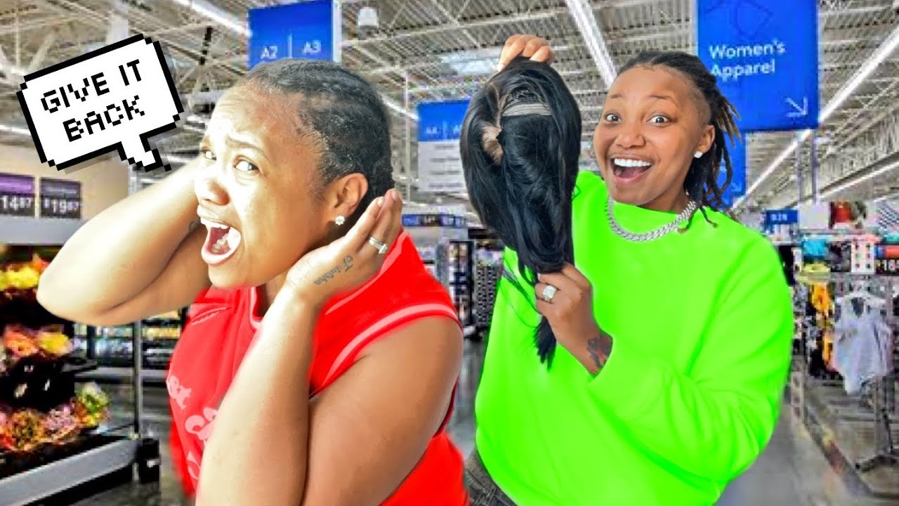 SNATCHING MY WIFE WIG OFF IN PUBLIC - YouTube