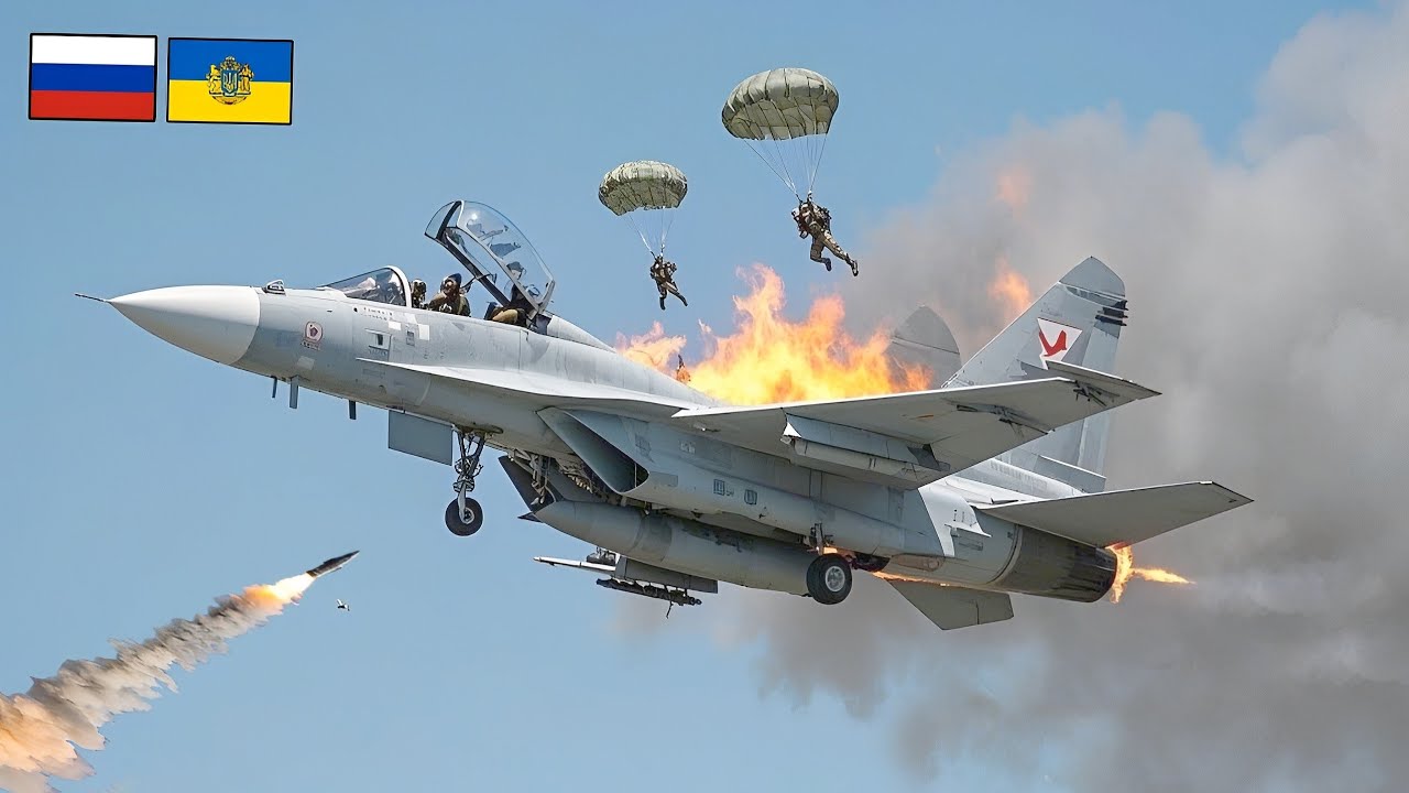 Horrifying footage! Russian Mig-29 fighter jet detected by Ukrainian ...