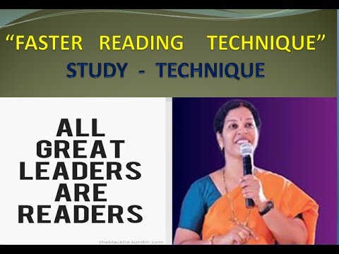 "FASTER READING TECHNIQUE" - STUDY TECHNIQUE FOR STUDENTS - YouTube