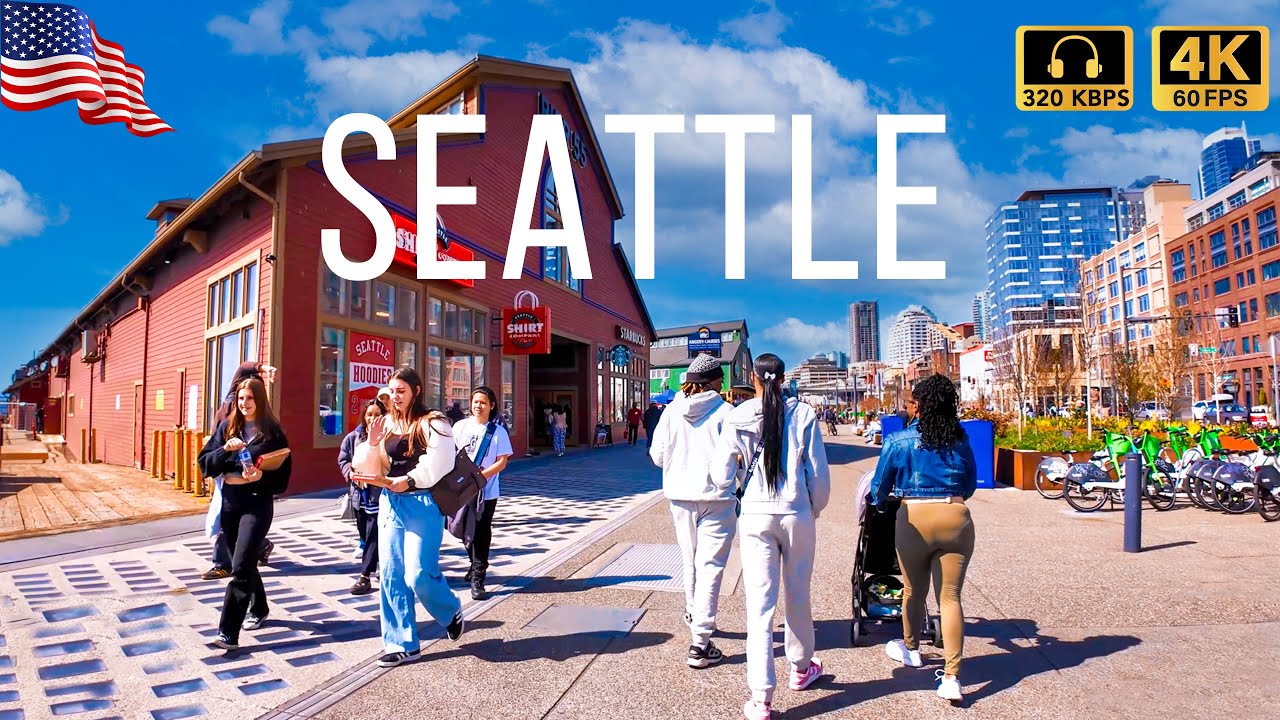 Seattle Alaskan Way & 1st Avenue Walk | Downtown Seattle Tour 2025 [4K ...
