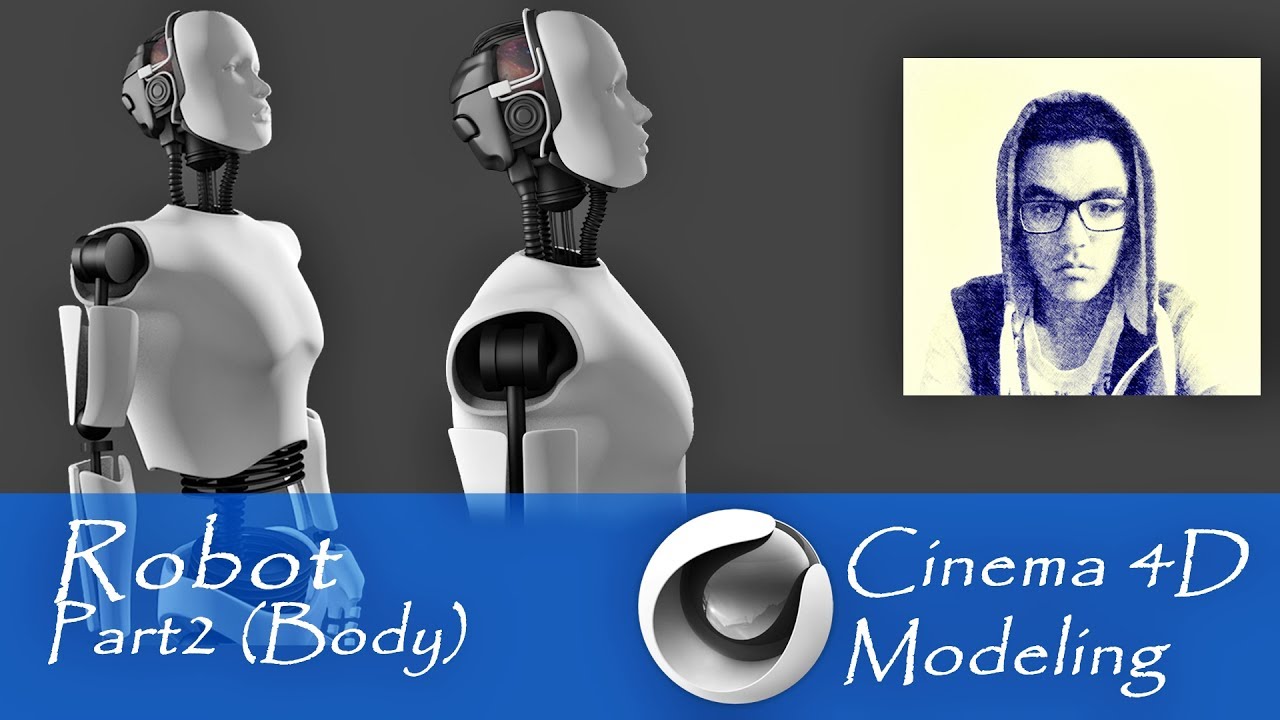 Cinema 4D - Robot modeling - Part2 (Body) - YouTube
