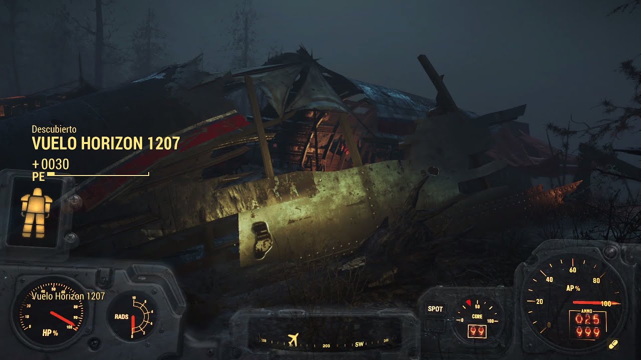 Fallout 4, Far Harbor. Descubriendo Vuelo Horizon 1207. - YouTube