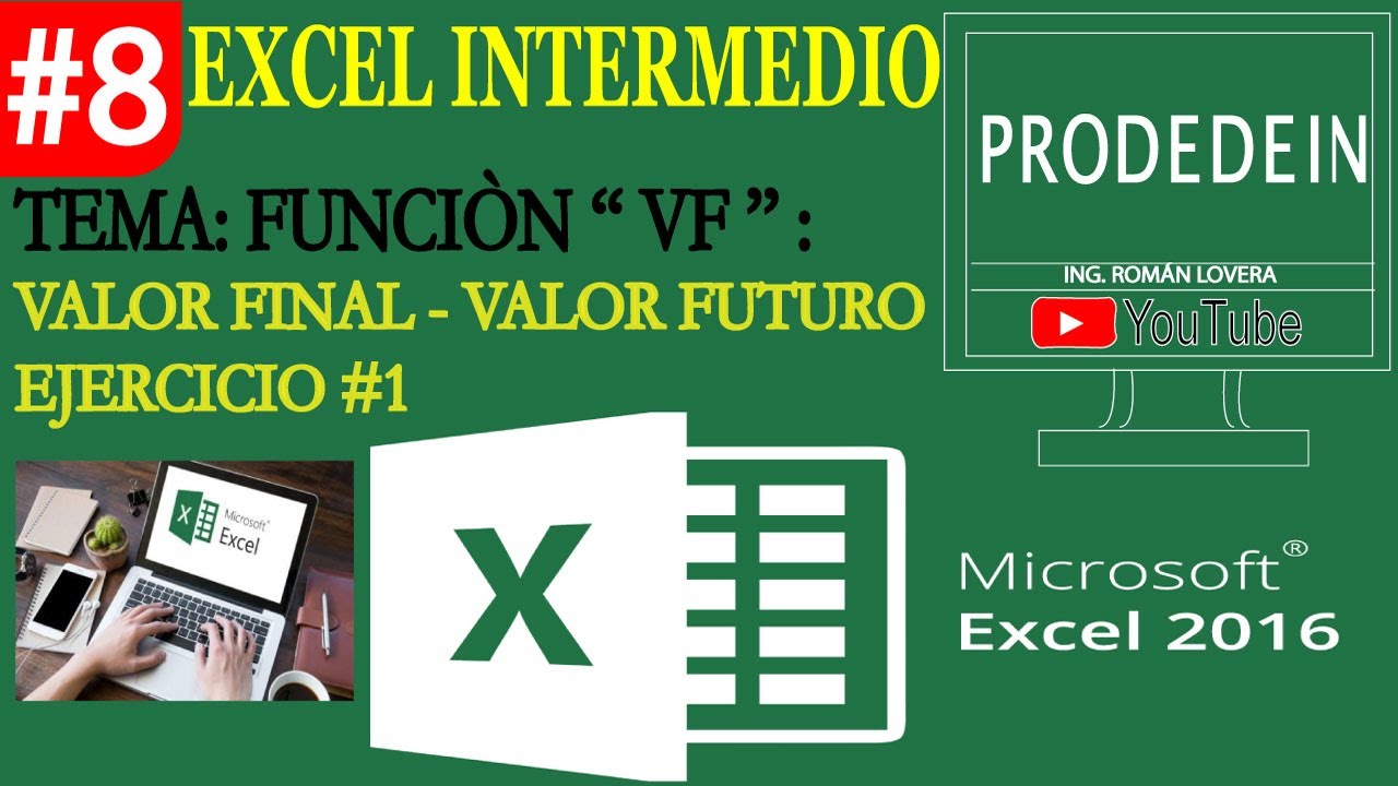 Tema 8: USO DE LA FUNCION VALOR FUTURO - VF - EXCEL INTERMEDIO - YouTube