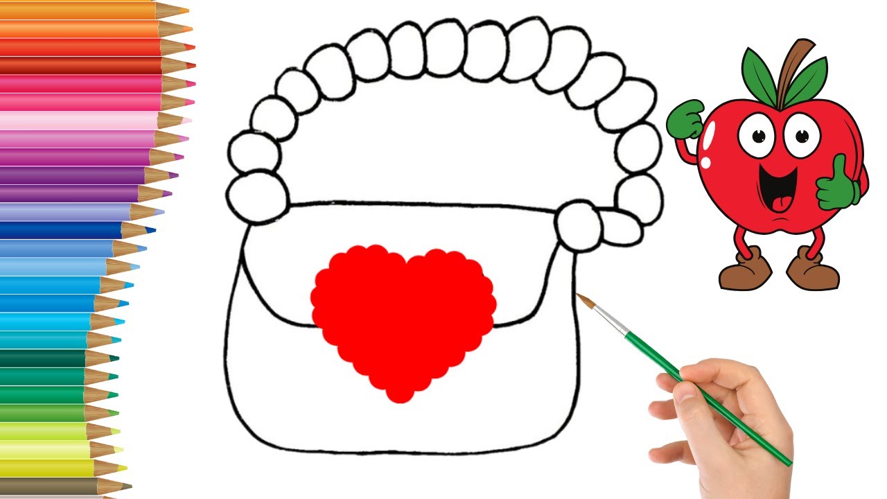 Handbag design drawing,easy Handbag drawing, simple ladies purse ...