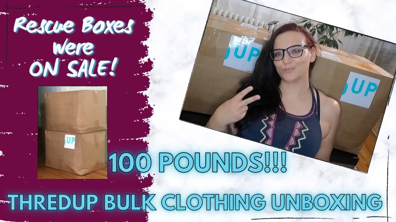 I SCORED A BULK CLOTHING RESCUE BOX ON SALE! $200 for 100lbs Thredup ...