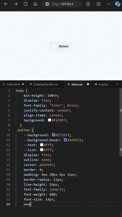 Làm đẹp Delete button với CSS | Tips Frontend #shorts #tips #frontend ...