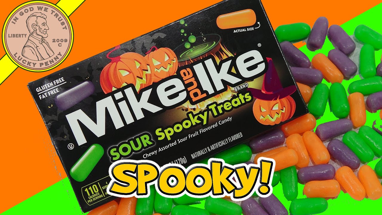 Mike & Ike Halloween Sour Spooky Treats Sour Candy Ghoulish Grape ...