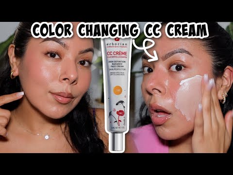 A COLOR CHANGING CC CREAM ERBORIAN CC CREAM OILY SKIN REVIEW WEAR TEST YouTube
