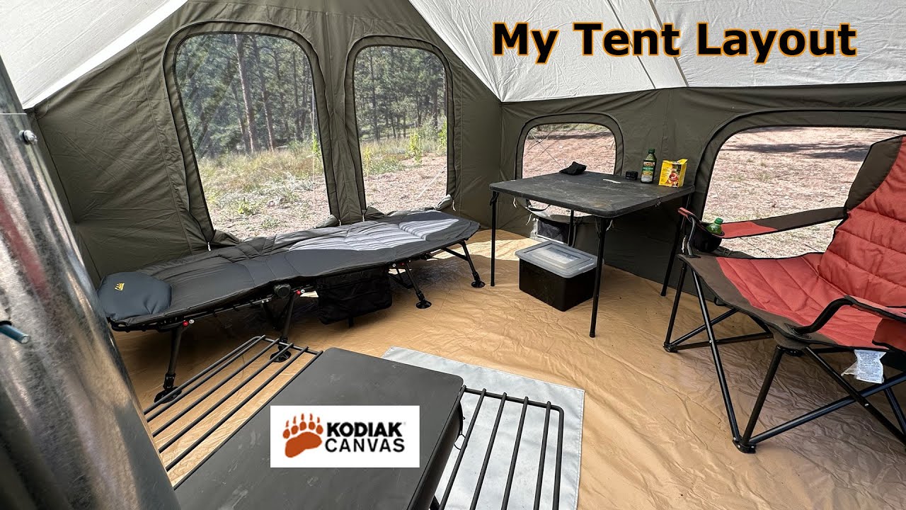 Kodiak Canvas 10x10 Tent Layout YouTube