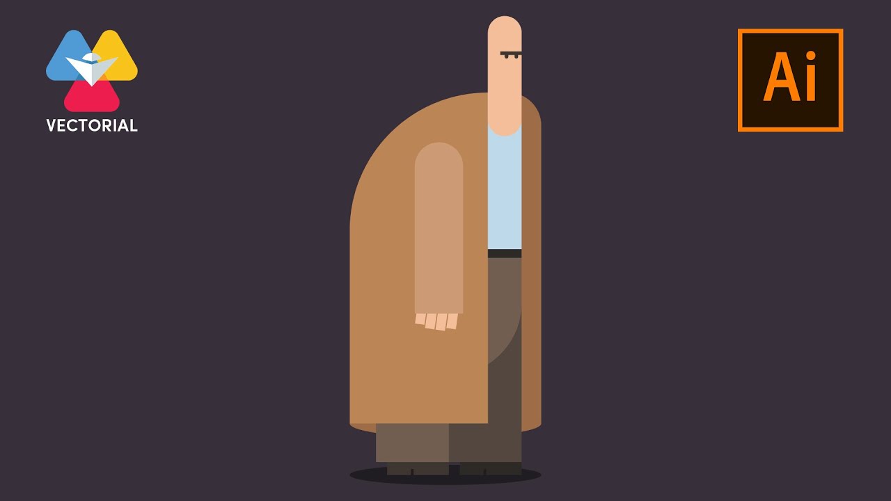 Flat man tutorial in Adobe Illustrator: Easy tutorial for beginner ...