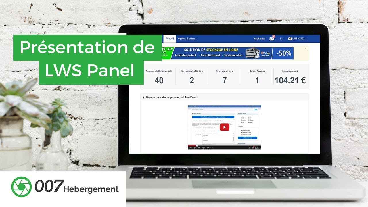 Hébergement web : Présentation du panneau de contrôle LWS Panel - YouTube