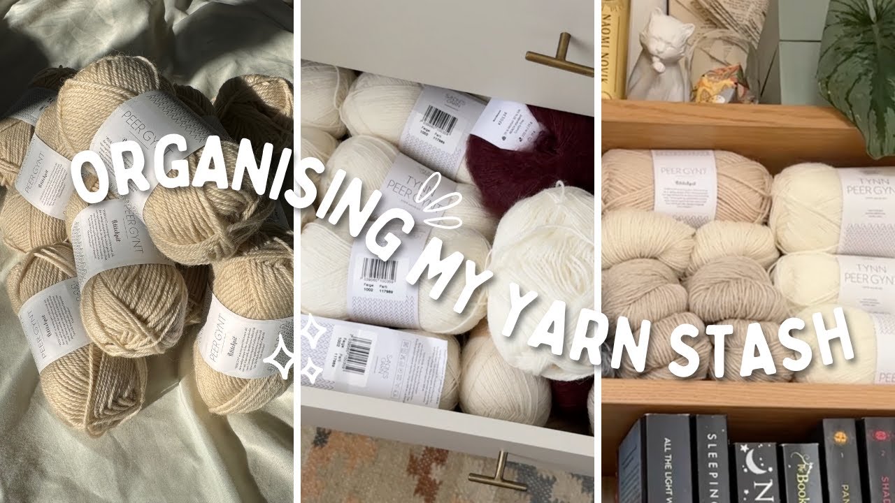 cosy knitting vlog: organizing my yarn stash // vlog 05 - YouTube