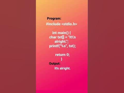 string special characters #clanguageprograming - YouTube
