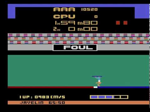 Track and Field - Atari 2600 /Preview /Gameplay - YouTube